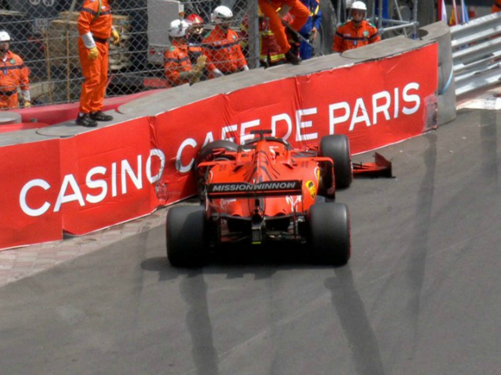 Vettel crashes at Ste Devote, Leclerc out in Q1 | PlanetF1 : PlanetF1