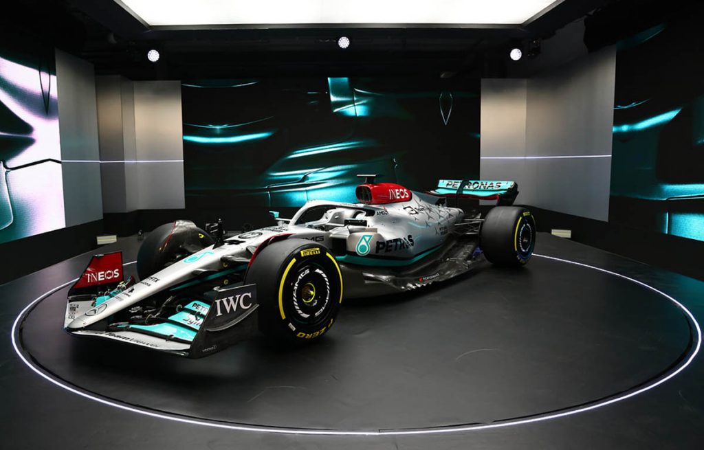 Mercedes release track shots of the all-new W13 from Silverstone