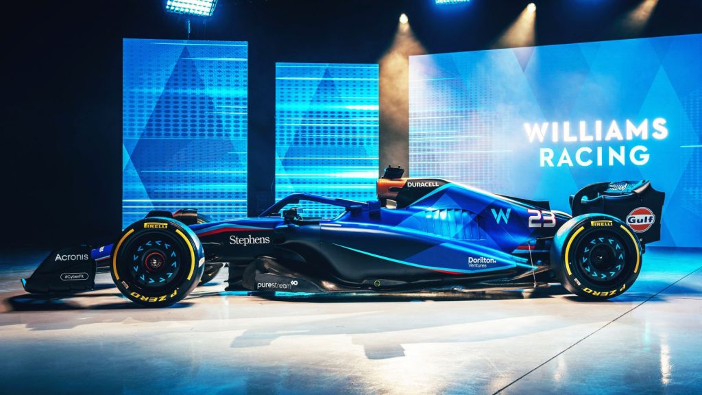 All the angles as Williams unveil Gulf-inspired FW45 for 2023 Formula 1 ...