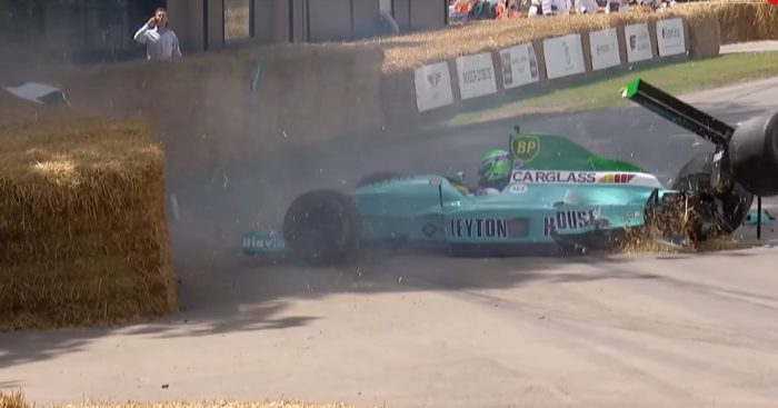 Iconic Adrian Newey F1 car damaged in dramatic Goodwood crash : PlanetF1