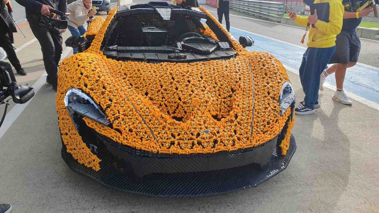 Lando Norris laps Silverstone in full-size, 342,000-piece LEGO Technic ...