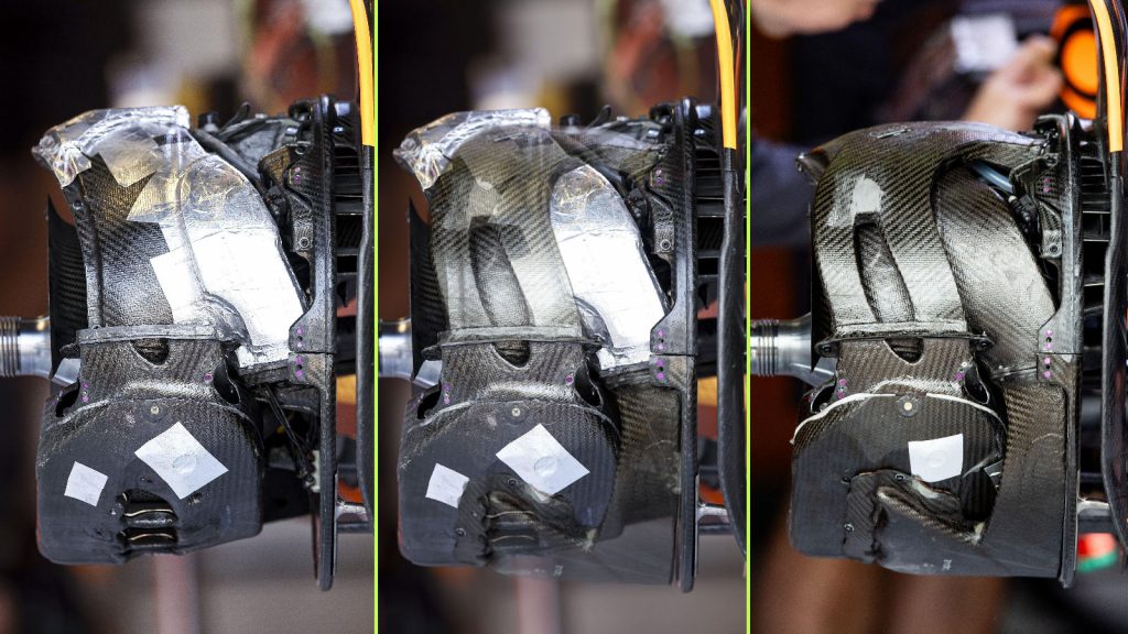 Hidden McLaren MCL39 design details emerge in brake duct investigation