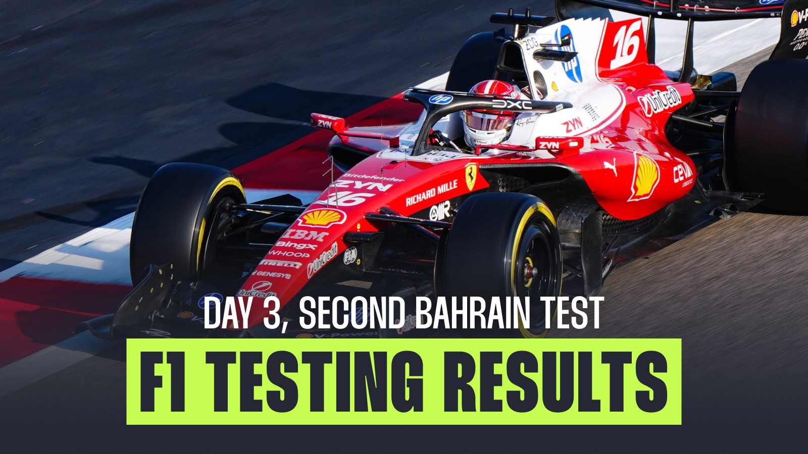 F1 results: Final day of 2026 pre-season testing in Bahrain